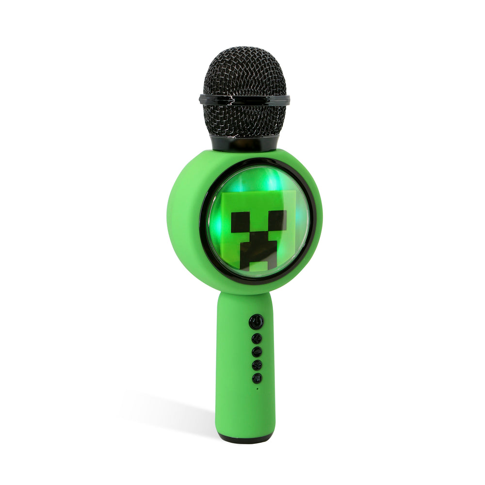 Minecraft Creeper PopSing LED Light Up Wireless Karaoke Microphone